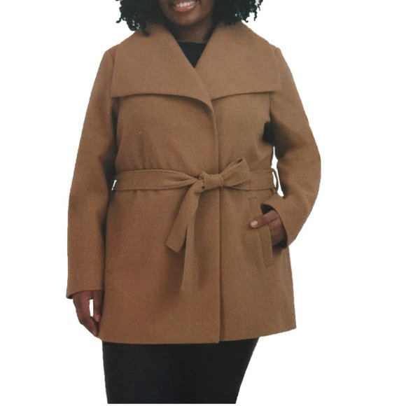 Tahari | Jackets & Coats | Tahari Womens Plus Size Shawl Collar Belted ...
